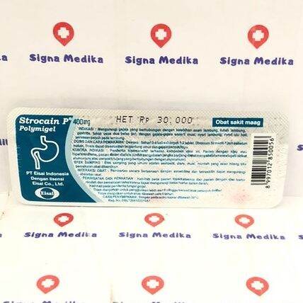Strocain 400 mg Strip 10 Tablet - Obat Asam Lambung | Lazada Indonesia