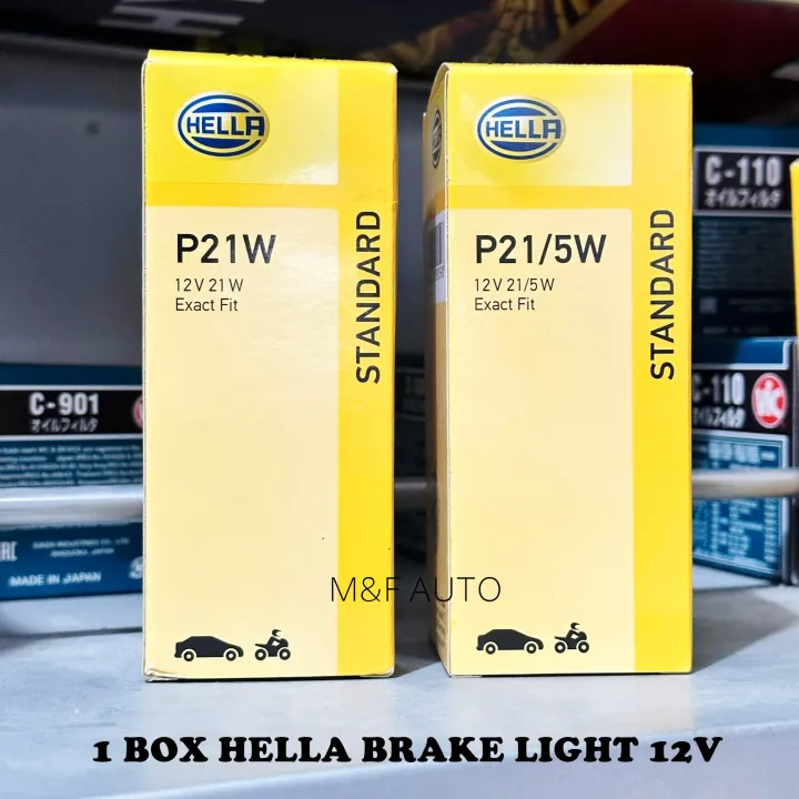 HELLA 12v P21 or P21/5W BRAKE LIGHT HELLA BULB 1 BOX | Lazada PH