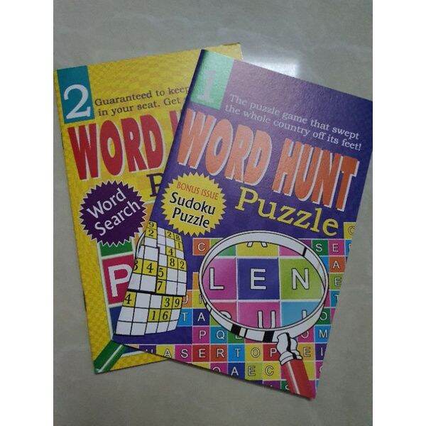 WORD HUNT Puzzle book 1 & 2 | Lazada PH