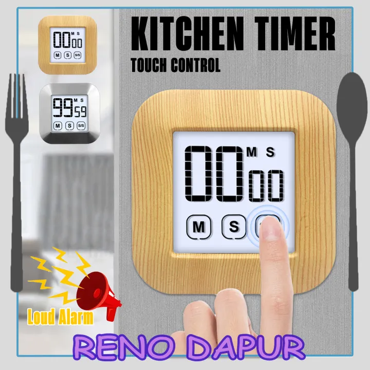 Digital Kitchen Timer Touch Screen Cooking Baking Timer Stopwatch Loud ...