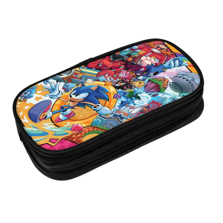 【ในสต็อก】 Sonic Kids Cartoon Fan Pencil Bag Comic Youth Pen Case Travel ...