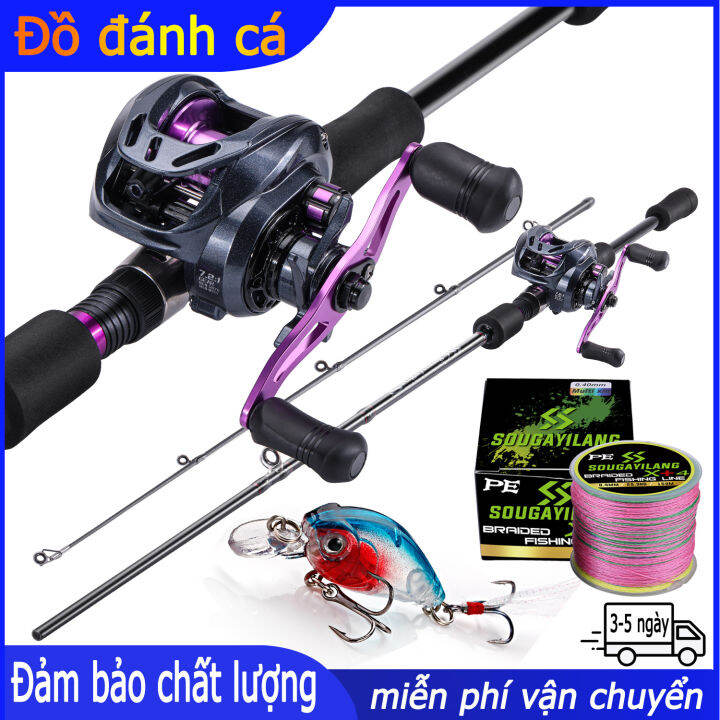 Bộ Cần Câu & Máy Câu Cá Cần Câu Ngang 1.8M/2.1M Với Tay Cầm EVA Máy Câu ...