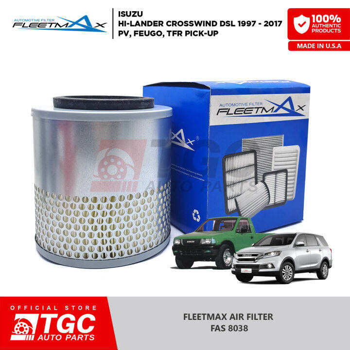 Fleetmax Air Filter for Isuzu Hi-lander Crosswind Dsl, Ipv, Feugi ,TFR ...