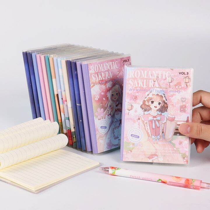 64 Sheets A6 Cute Cartoon Notebook Student Portable Waterproof Cover ...