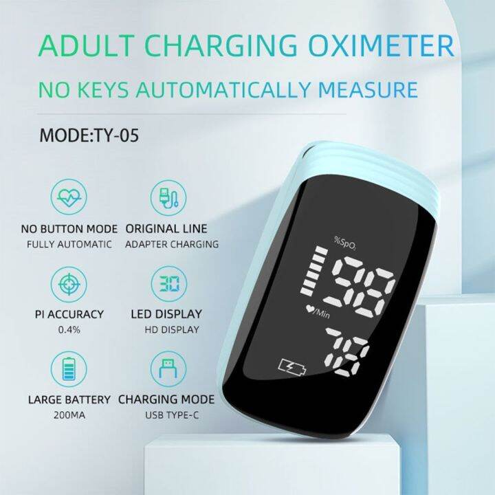 2023 New USB Charge Finger Pulse Oximeter Pulse Rate Blood Oxygen ...