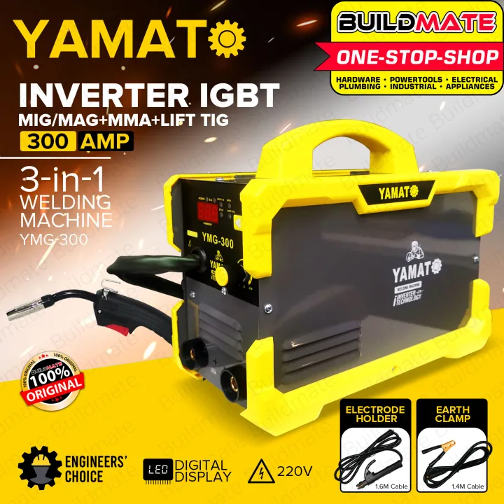 YAMATO JAPAN 300A Gasless 3 IN 1 MIG TIG MMA IGBT Portable Inverter ...