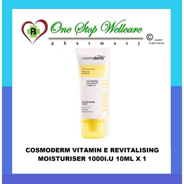 COSMODERM VITAMIN E REVITALISING MOISTURISER 1000I.U 10ML X 1 (EXP: 08/ ...