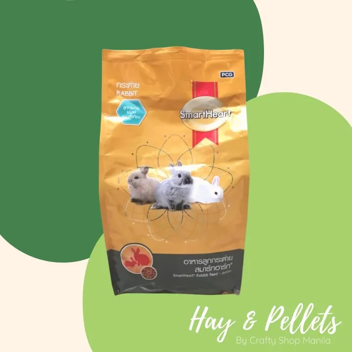 SmartHeart Rabbit Pellets Junior 1kg [Hay & Pellets by Crafty Shop ...