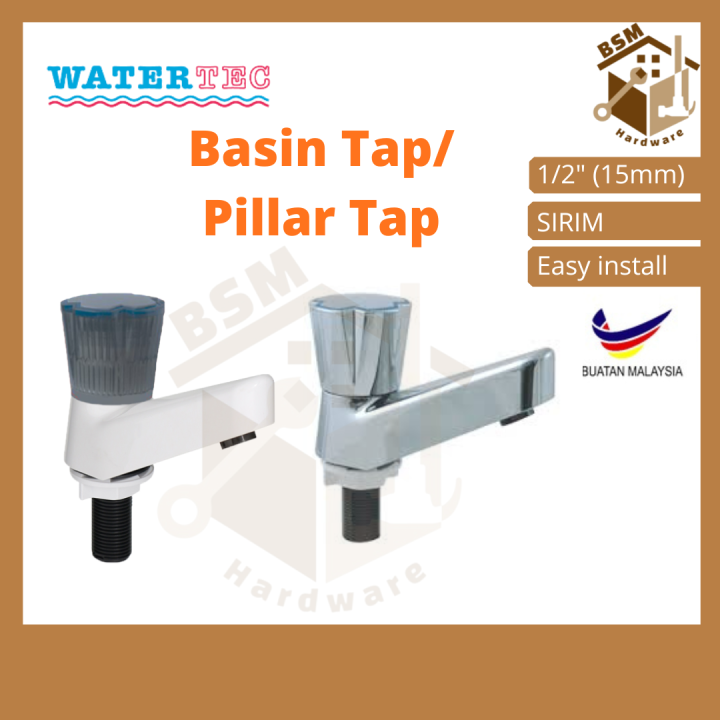 BSM Watertec Monaco Chrome Basin Tap PVC Plastic Basin Water Tap Pillar ...