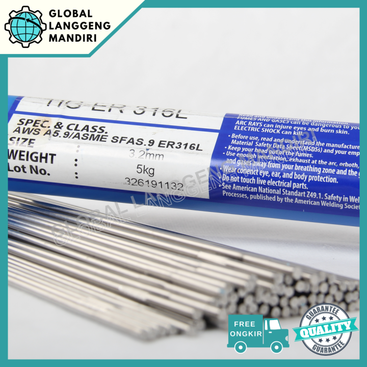KAWAT LAS TIG ARGON 316L 3.2MM (1KG) CPROWELD / FILLER WELDING ROD ...