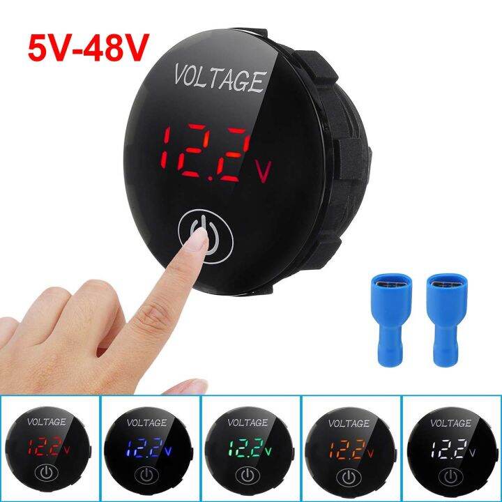 Dc 5V-48V Led Voltmeter Car Motor Battery Capacity Digital Display ...