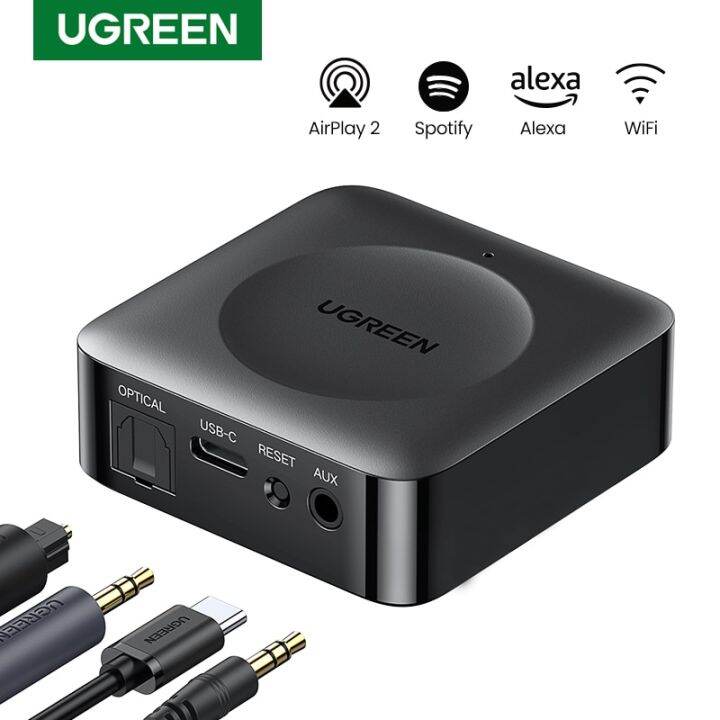 UGREEN Wifi 2.4/5G Hifi Audio Receiver Preamplifier DLNA Optical & 3 ...
