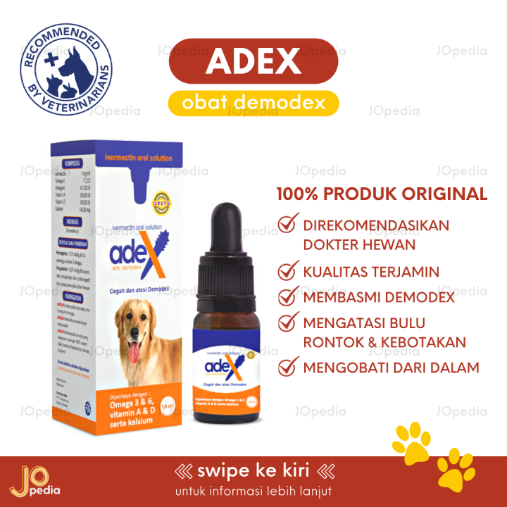 ADEX Obat Demodex Anjing Kudis Kurap Koreng Scabies Sirup Oral | Lazada Indonesia