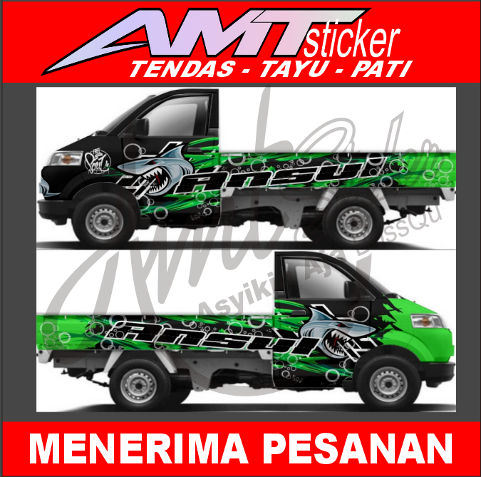 [Terbaru] STICKER DECAL BODY SAMPING MOBIL PICK UP APV STICKER DECAL ...