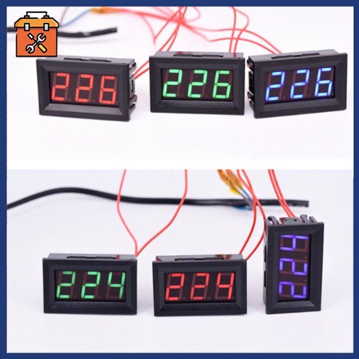 Digital Voltmeter 0.56in 3 Wire Voltage Meter Tester LED Display 0‑100V ...