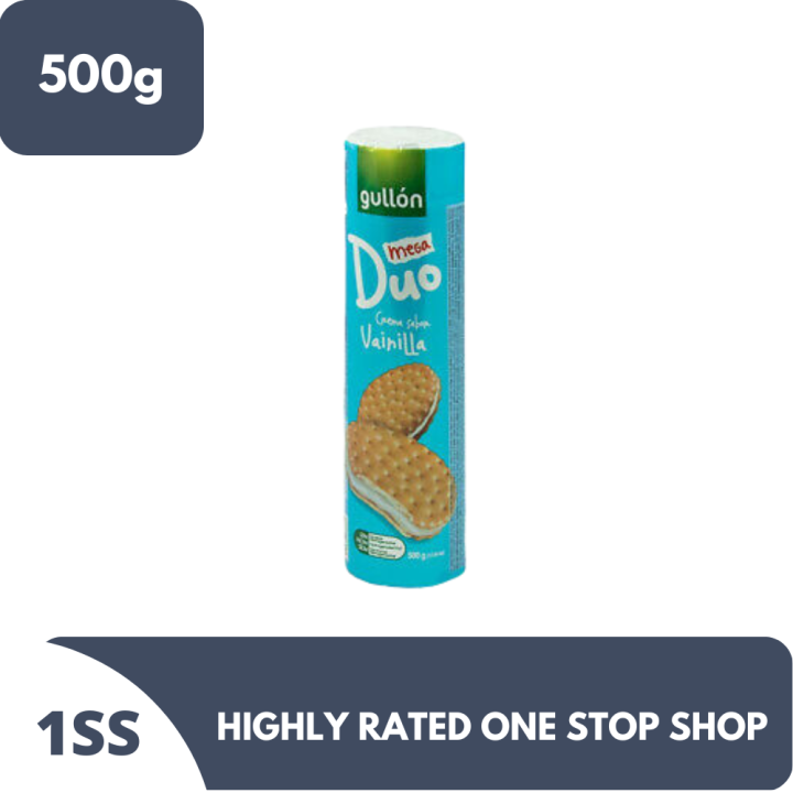 Gullon Mega Dueto Cookies with Vanilla Flavored FIlling | Lazada PH