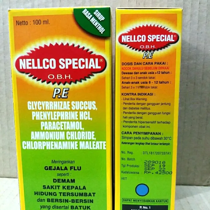 RH-OBH NELCO PE 100 ML dan 55ML PARACETAMOL OBAT SAKIT KEPALA , HIDUNG TERSUMBAT, BERSIN- BERSIN ...