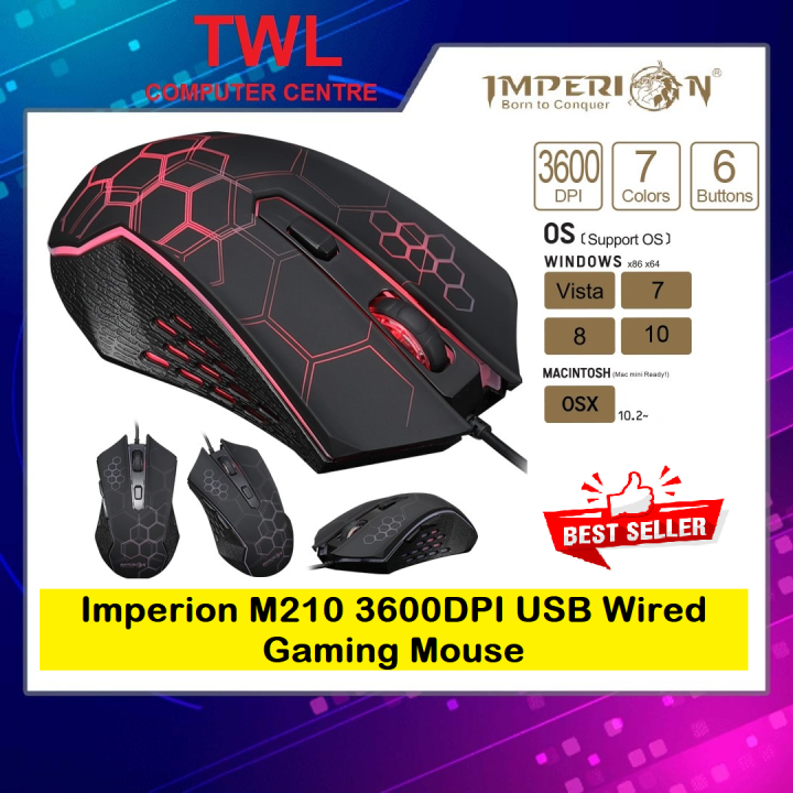 Imperion M210 3600DPI USB Wired Gaming Mouse | Lazada