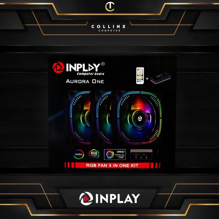 Inplay Aurora Tower 3 Rgb Case Fans In 1 Kit with Remote and Hub One ...