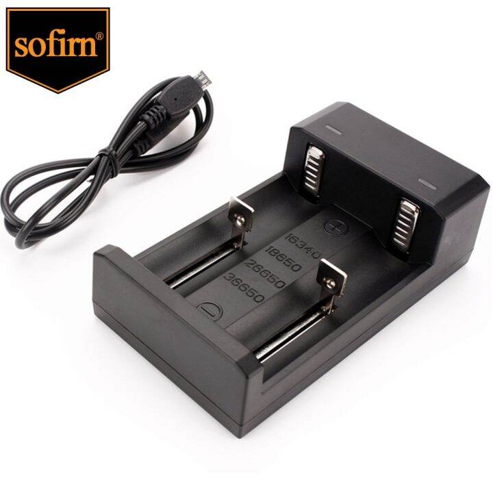 USB Charger 2 Slots 18650 26650 16340 36650 Rechargeable Battery ...