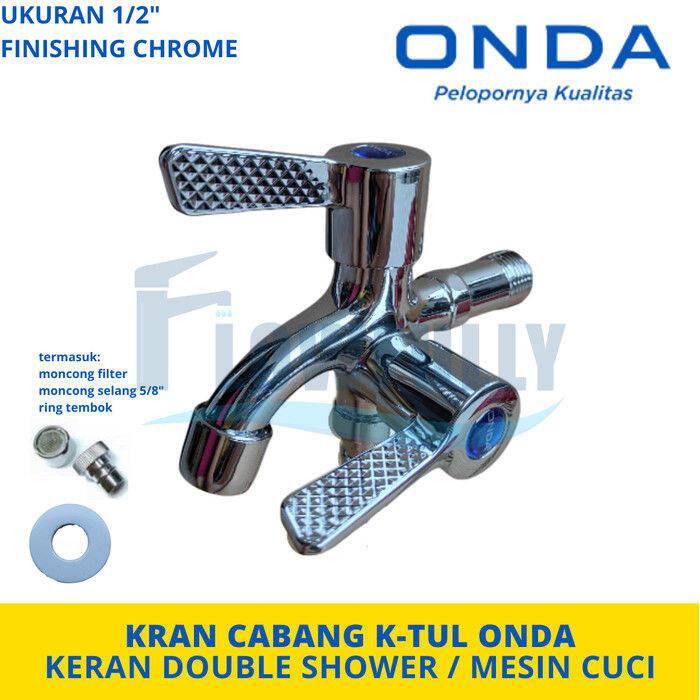 ONDA KRAN CABANG K-TUL 1/2" KERAN DOUBLE KRAN SHOWER MESIN CUCI K TUL ...