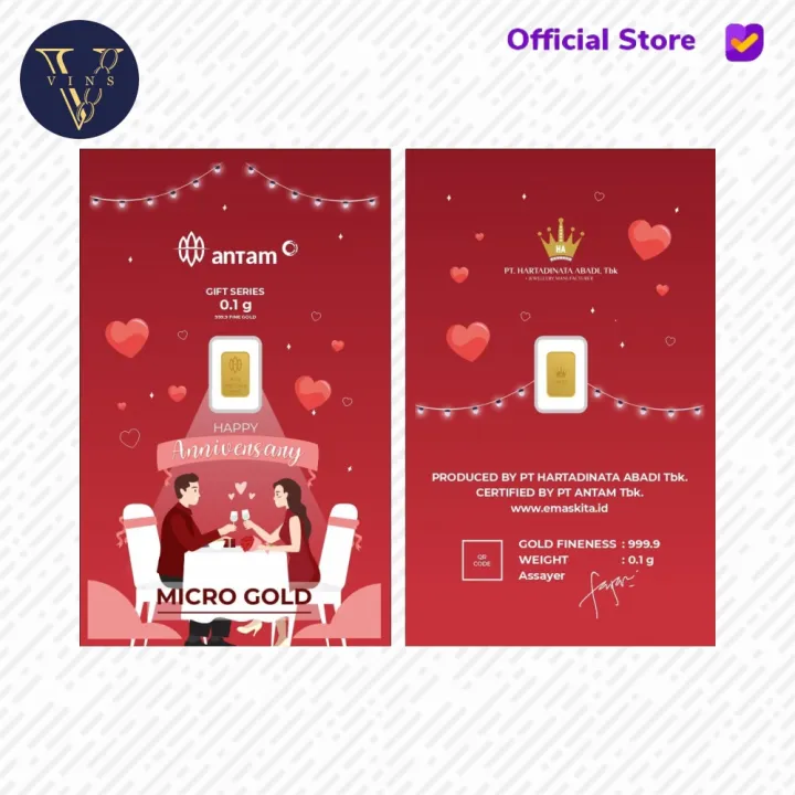 MICRO GOLD ANTAM HARTADINATA ABADI ANNIVERSARY 1 (LM) 0.1 GRAM | Lazada ...