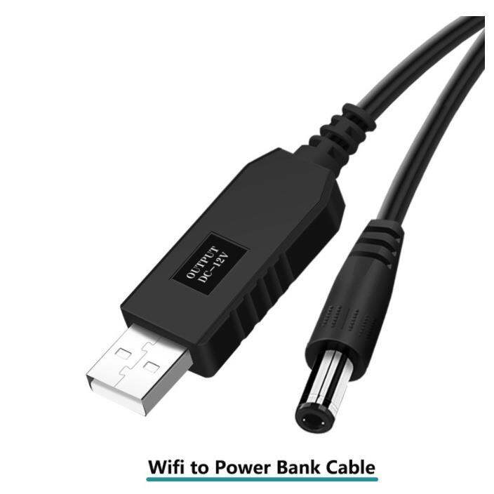 DC Cable WiFi to Powerbank Connector Boost Converter Step-up Cord for ...
