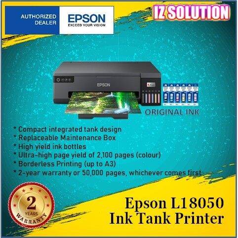 Epson EcoTank L18050 Ink Tank Photo Printer ( Low-cost A3+ photo print ...