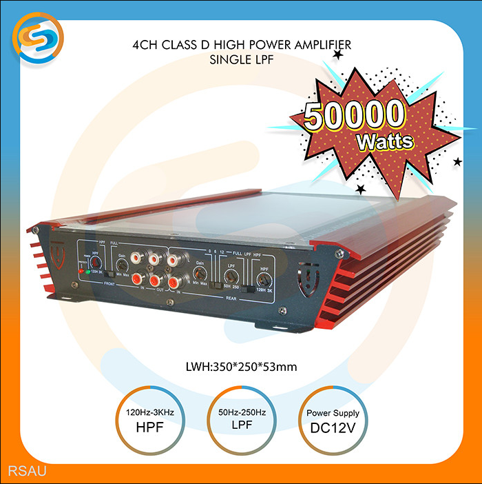 POWER AMPLIFIER 4 CHANNEL CLASS D 50000 WATT SINGLE LPF RSAU | Lazada Indonesia