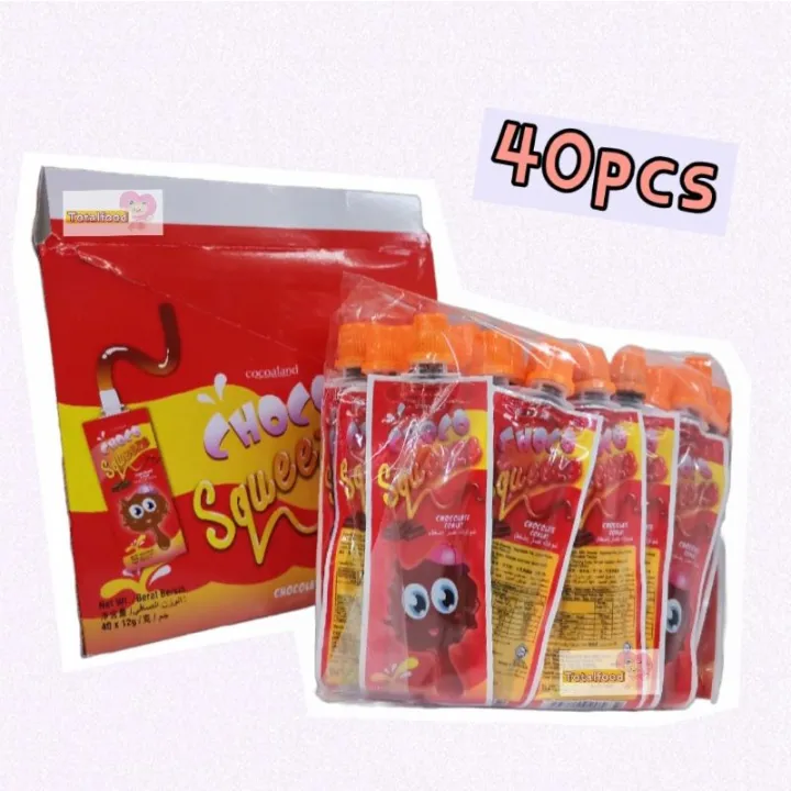 Cocoaland Choco Squeeze stick chocolate 40pcs | Lazada