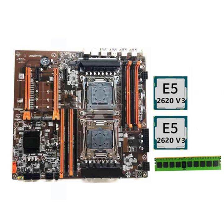 X99 Dual CPU Motherboard LGA 2011 USB3.0 SATA3 Dual M.2 Slot with Dual ...