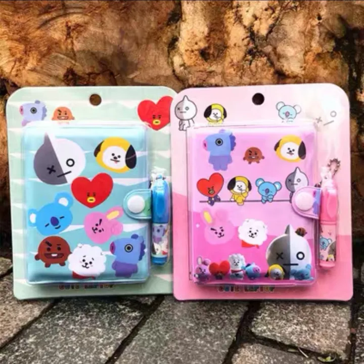 Pupil BTS BT21 Notebook Set Cute Children's Stationery Small Prize ...