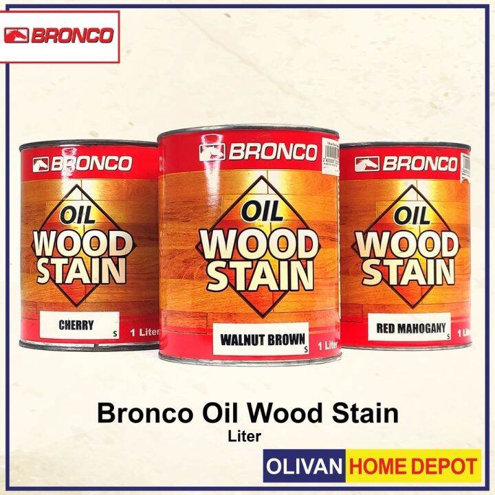 COD BRONCO Oil Wood Stain 1 Liter (2 colors available) | Lazada PH