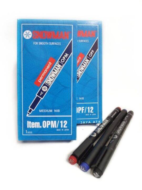 SNOWMAN SPIDOL PEN PERMANENT OHP OPM / OPF | Lazada Indonesia