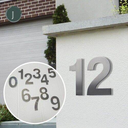 j | ANTON 0-9 Stainless Steel Adhesive Type HouseRoom Number Plate Home ...