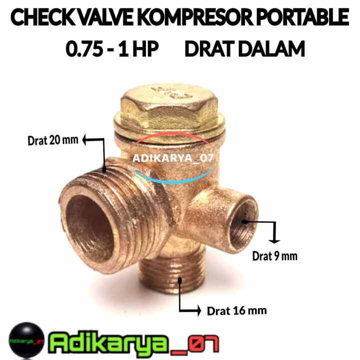 Check valve kompresor check otomatis savety valve DRAT DALEM | Lazada ...