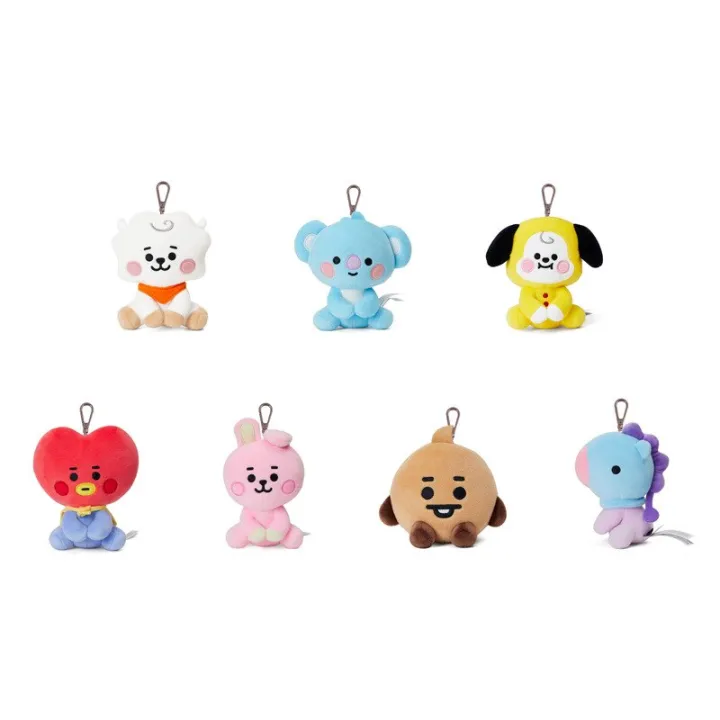 Korean Boy Group Cartoon BT21 Plush Toy Key Chains RJ KOYA CHIMMY TATA COOKY SHOOKY MANG Stuffed ...