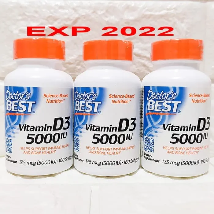 Doctor's Doctor Doctors Best Vitamin Vit D3 D 3 5000iu 5000 IU #180 | Lazada Indonesia