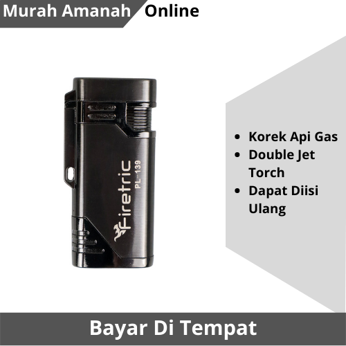 Korek Api Gas Lighter Double Jet Torch powerful, dapat diisi ulang ...