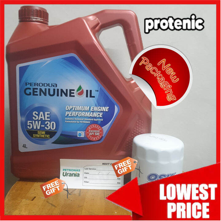 100% GENUINE Perodua Semi Synthetic Engine Oil(4L) 5w30 Alza Myvi Bezza ...