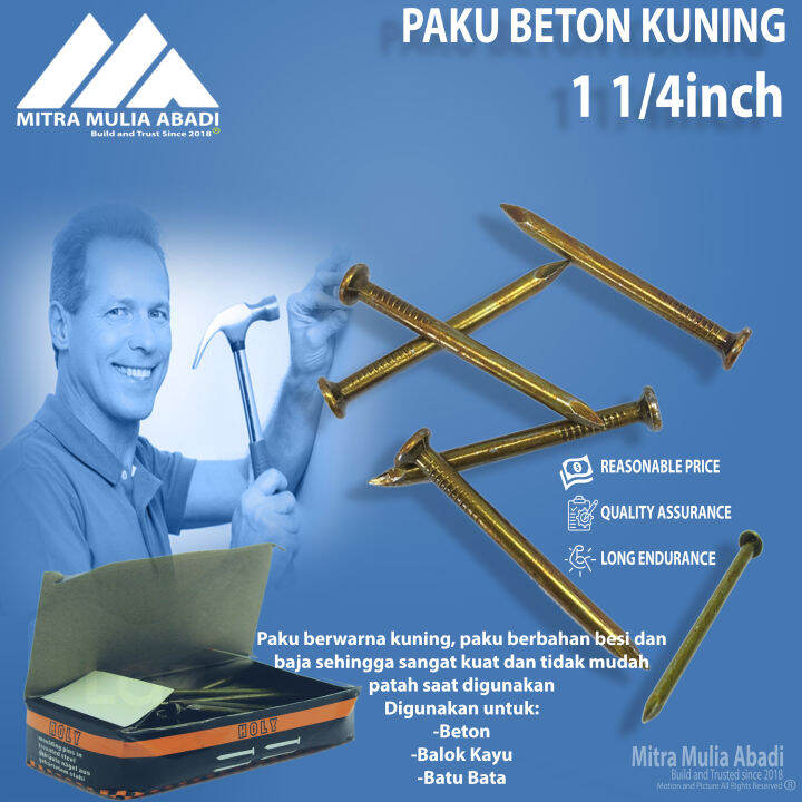Paku Beton Kuning Holy 1 1/4 inch/ 3cm | Lazada Indonesia