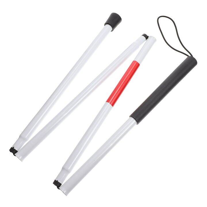 Cane Blind Walkingstick Sticks Folding Impaired Women Vision Metal ...