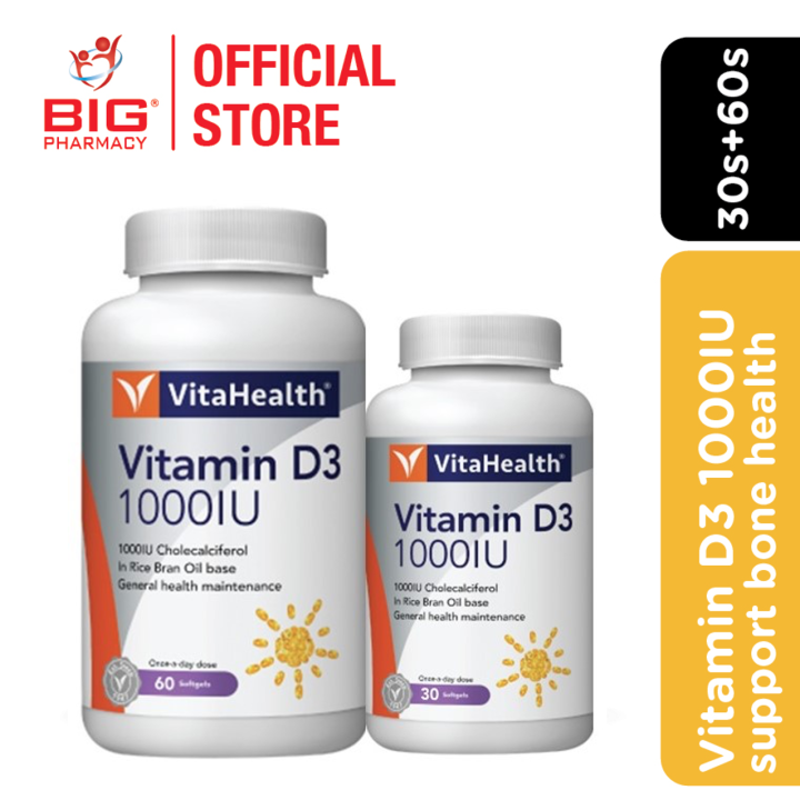 Vitahealth Vitamin D3 1000Iu 60s+30s | Lazada