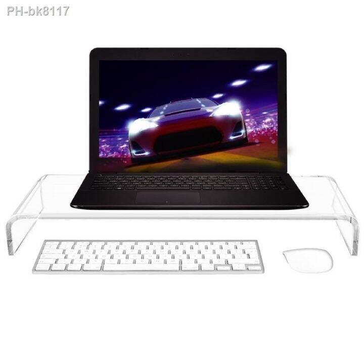 Computer Stand Riser Desktop 2D Acrylic Keyboard Bracket Space-Saving ...