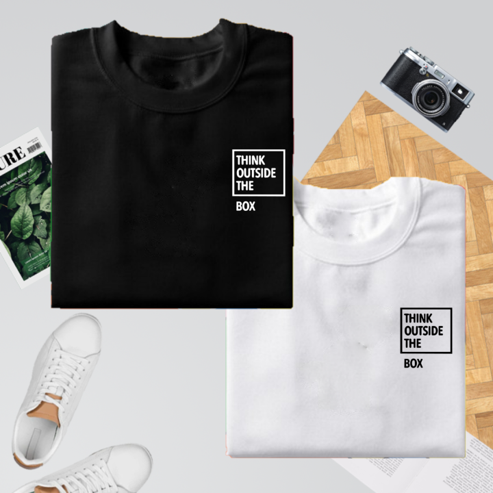 ##New T-Shirt Think Outside the Box Design Unisex## | Lazada PH