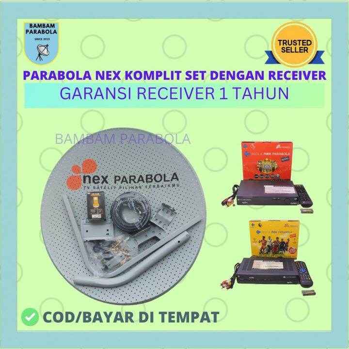 PARABOLA NEX ABU2 LUBANG ANTENA KUBAND 60 CM KOMPLIT RECEIVER NEX ...