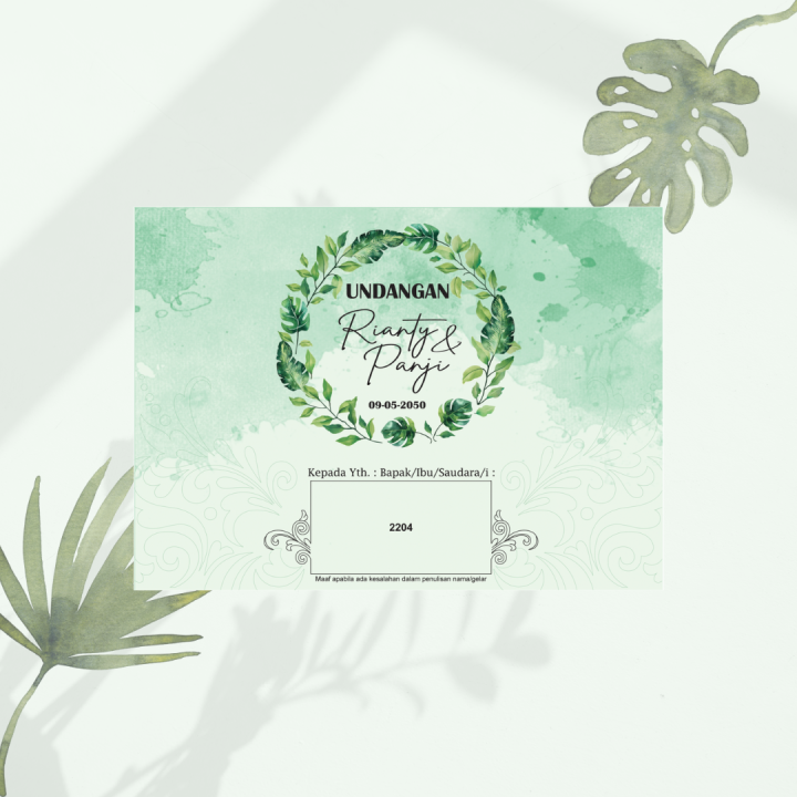 Blangko Undangan Kosong Pernikahan Erba Kartu BLANKO Simple 2204 (5 ...