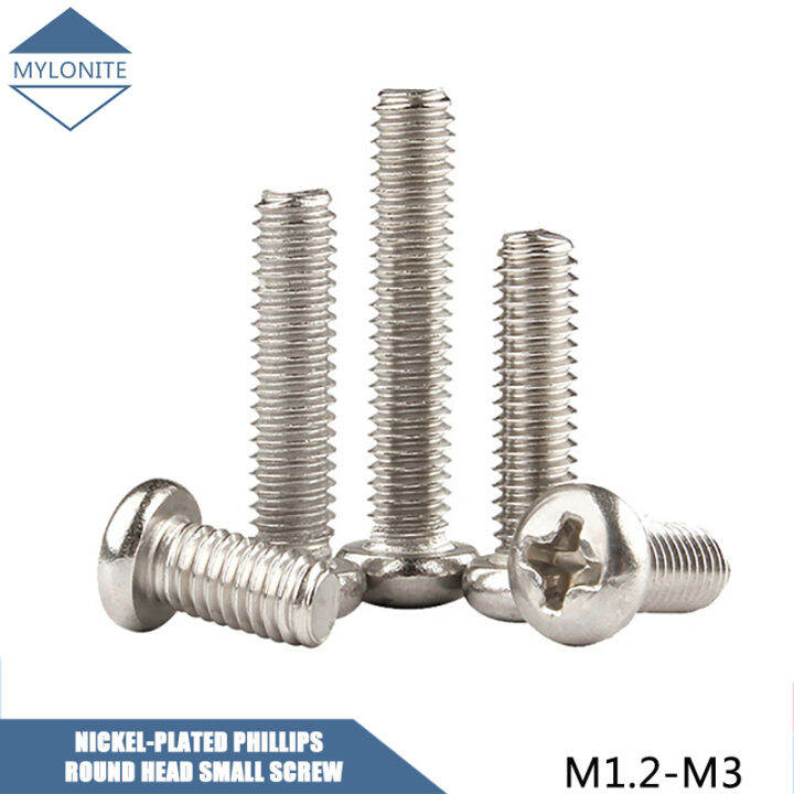 M1 M1.2 M1.4 M1.6 M2 M2.5 M3 Nickel-Plated Phillips Round Head Screw ...