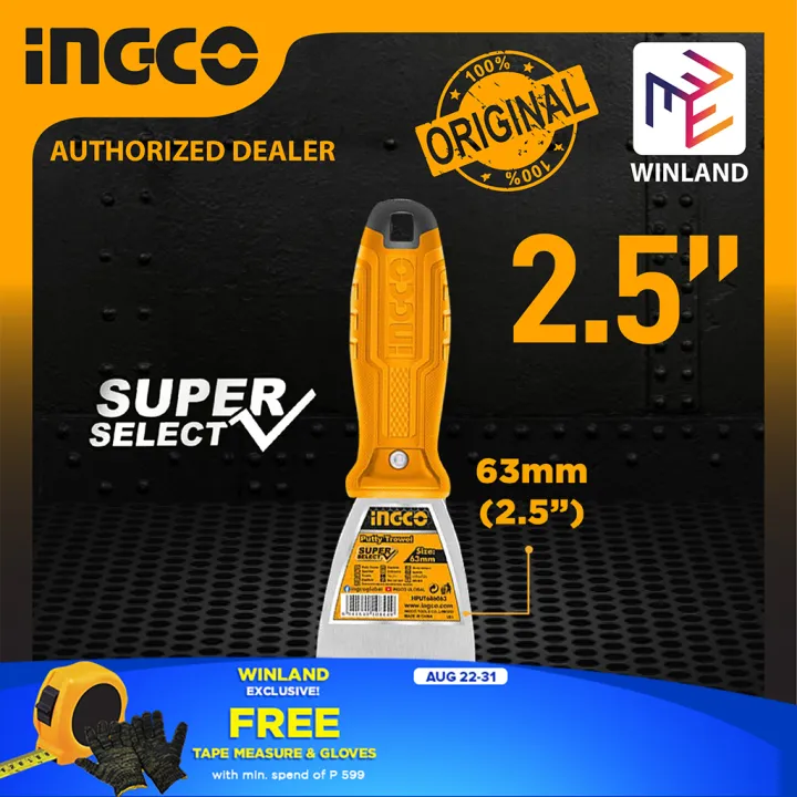 Ingco Original Putty Trowel Scraper Paleta 63mm Carbon Steel Blade ...