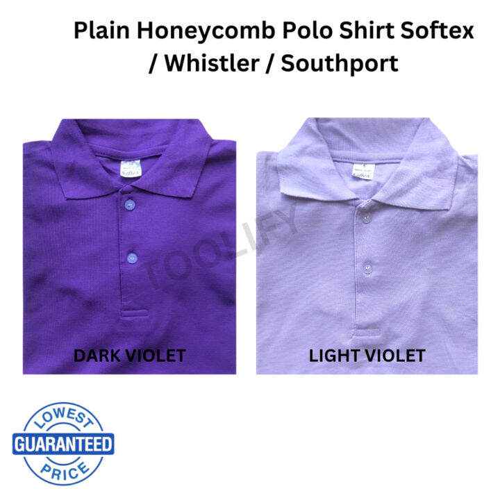 Polo Shirt Dark Violet, Light Violet | Unisex | Honeycomb Fabric ...